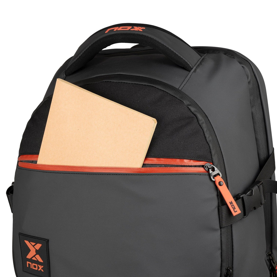 2024 Nox Luxury Open Series Padel Backpack (Black/Red) | Agustin Tapia ...
